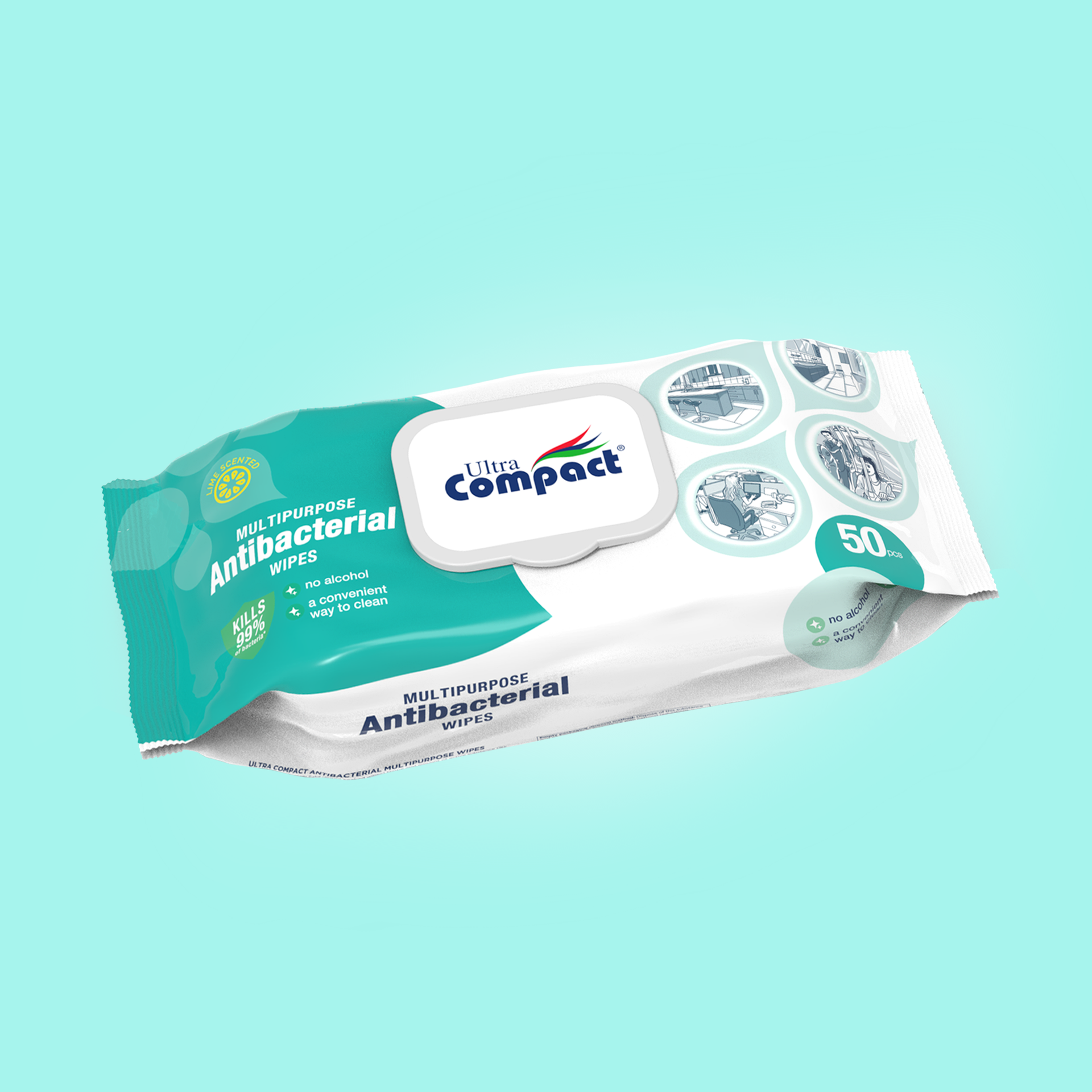 Wet Wipes Antibacterials – Ultra Compact